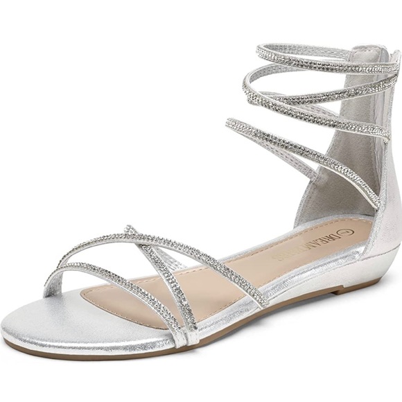 Dream Pairs | Shoes | Dream Pairs Silver Sandals Super Cute And Comfy ...